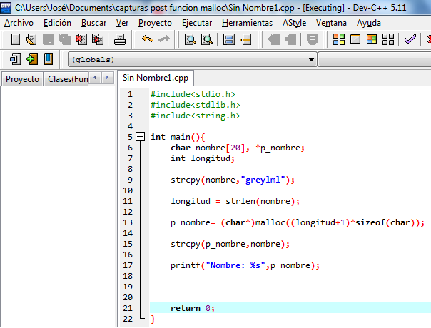 Aprendiendo asignación dinámica de memoria: Función malloc