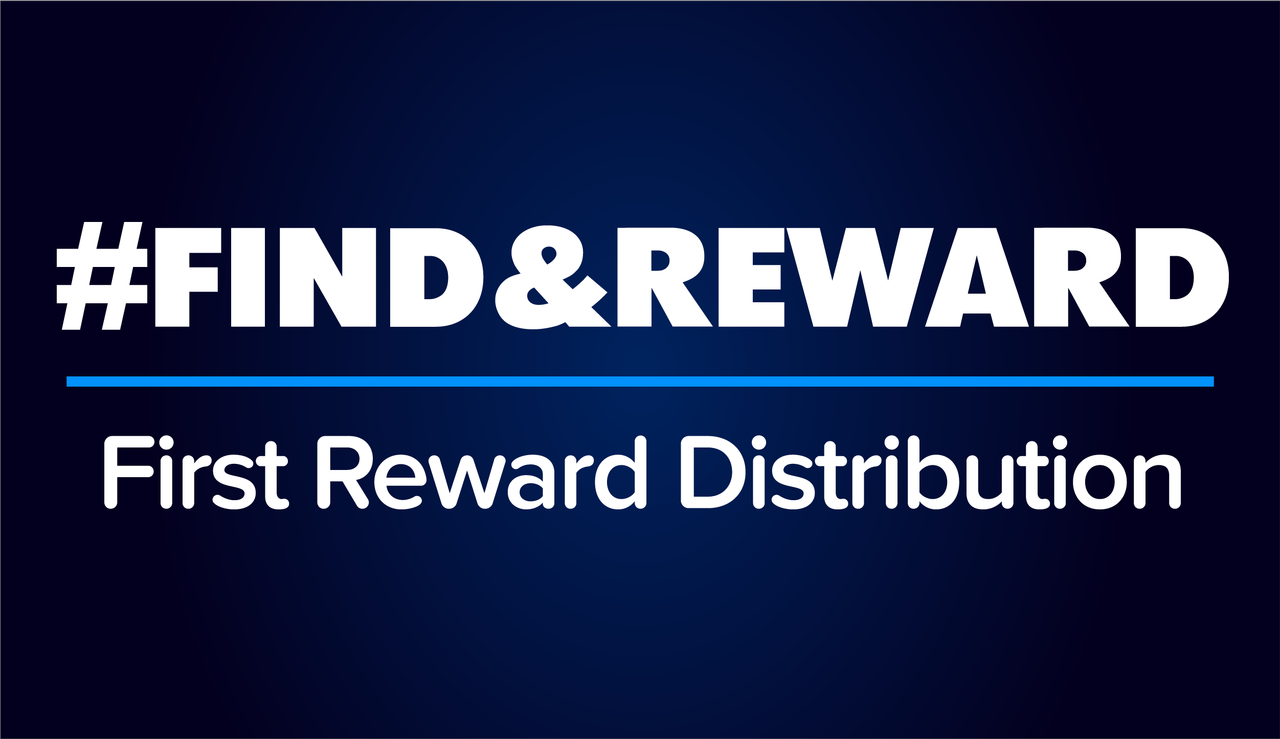 Find&Reward: First Rewards Distribution