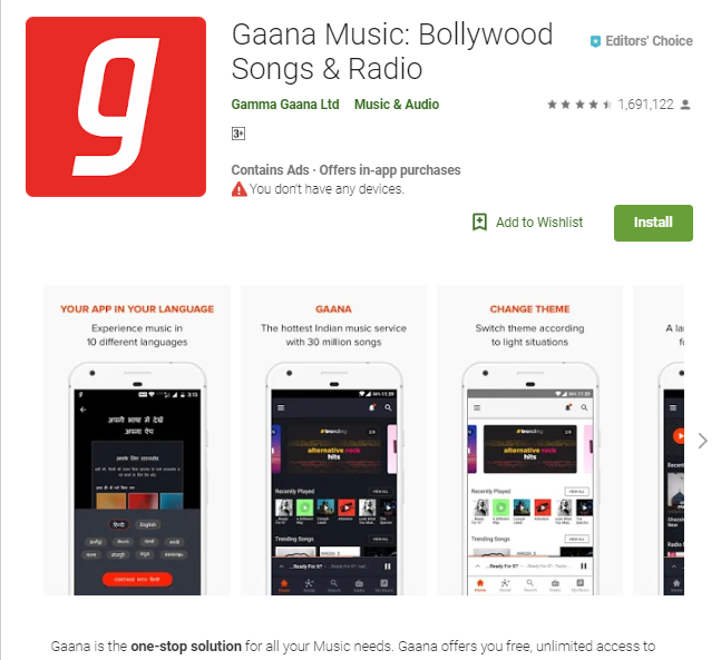 Gaana Music App - Bollywood Songs and Radio | Steemhunt