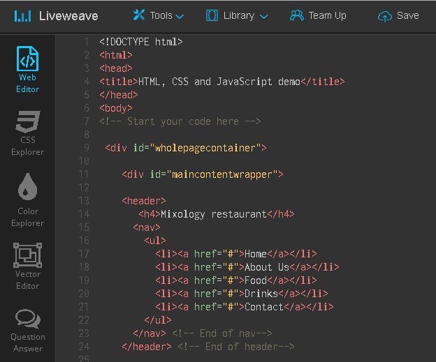 Web Page Layout Hand Coded From Scratch Html And Css 1603