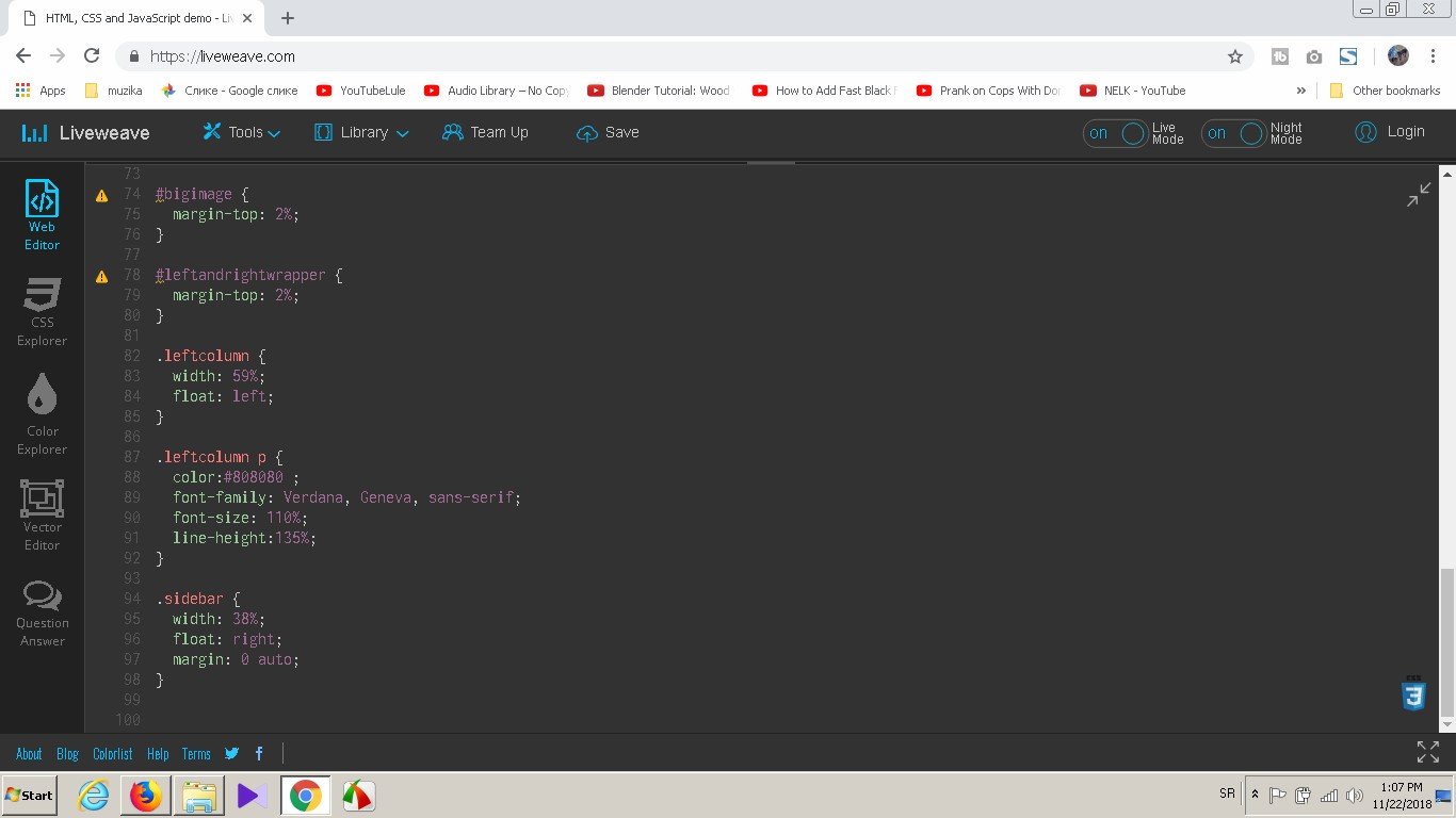Web Page Layout Hand Coded From Scratch Html And Css 5197