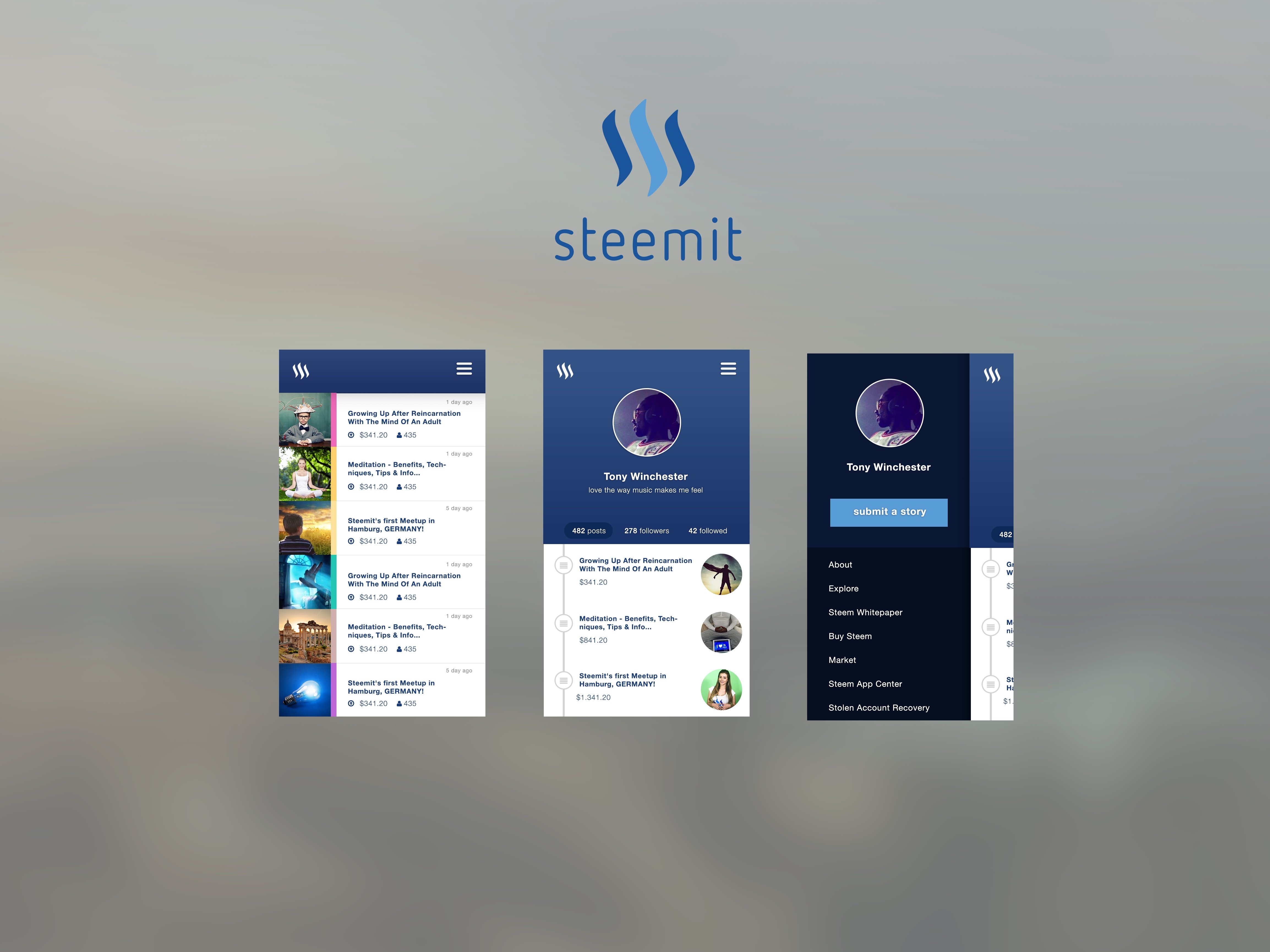 STEEMIT iOS APP - Design Proposal — Steemit