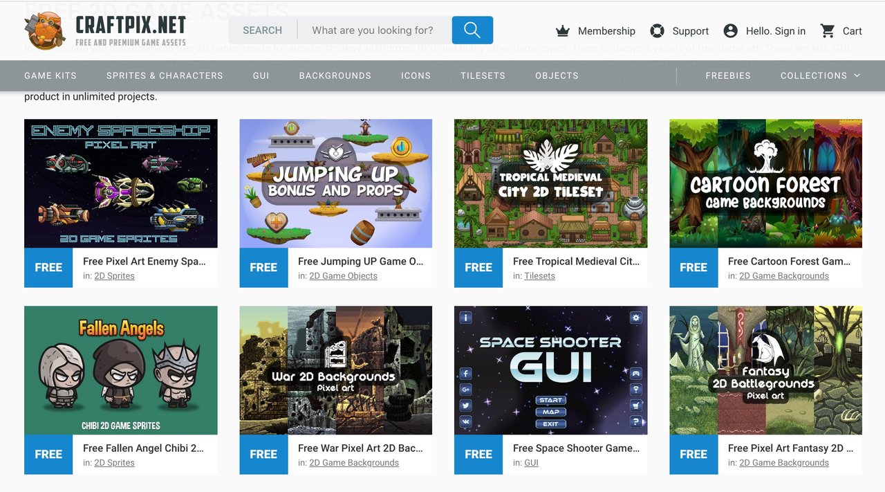 CRAFTPIX.NET - Free 2D Game Assets | Steemhunt