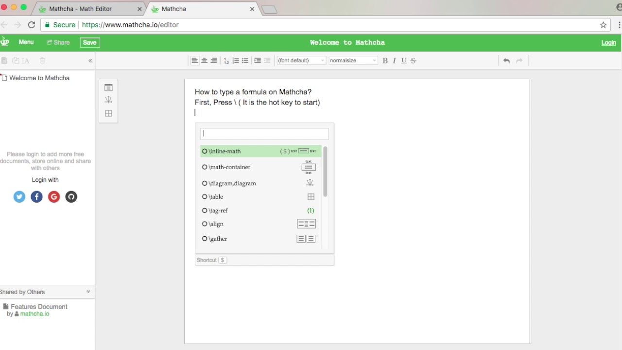 Mathcha - An Online Mathematics Editor | Steemhunt