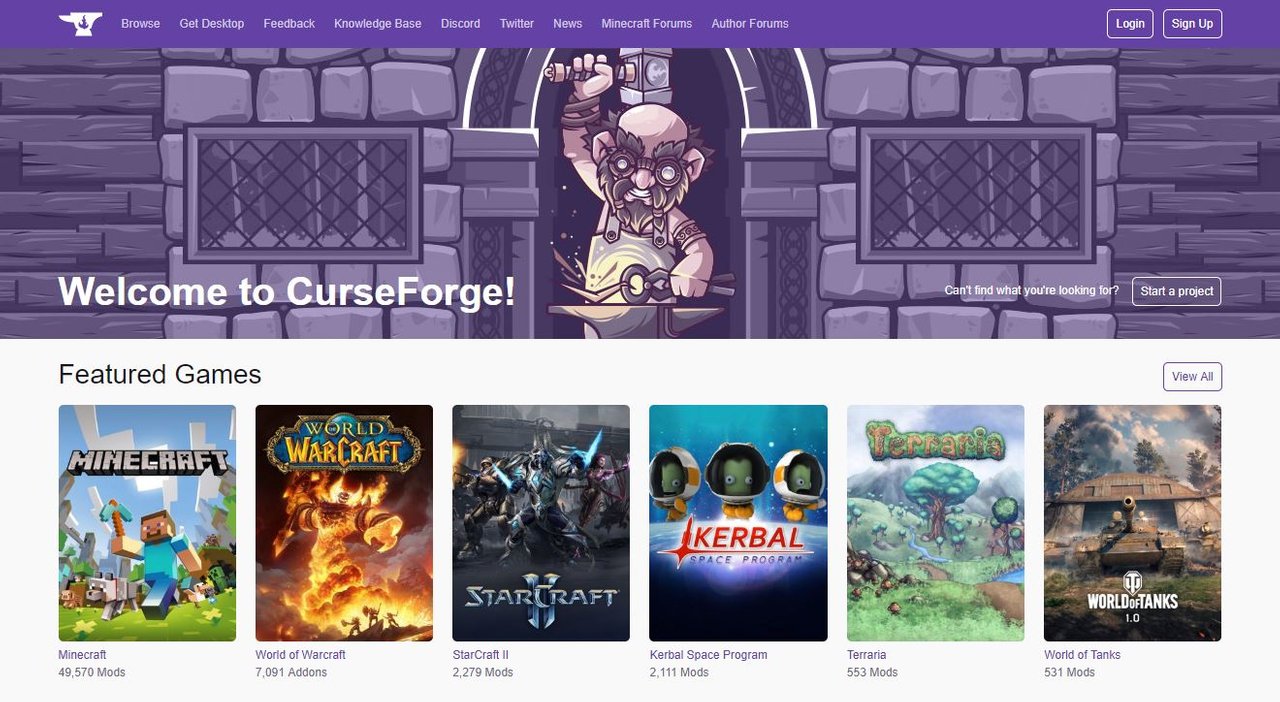 CurseForge - Manage all your game add-ons in one place | Steemhunt