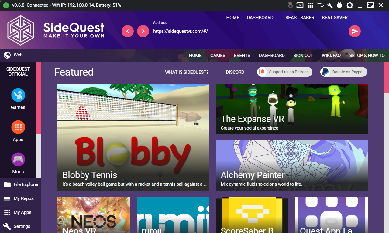 SideQuest - Open-source sideloading app on your stand alone headset ...