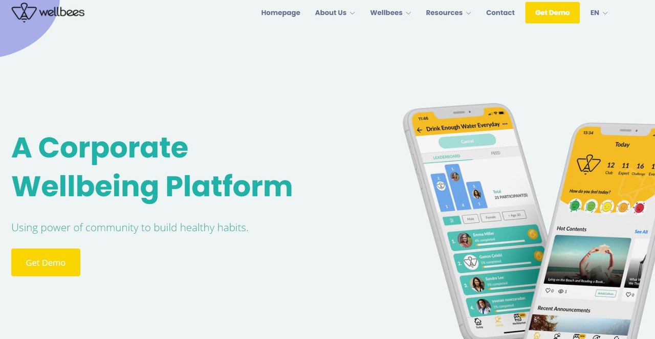 Wellbees - Corporate wellbeing platform | Steemhunt