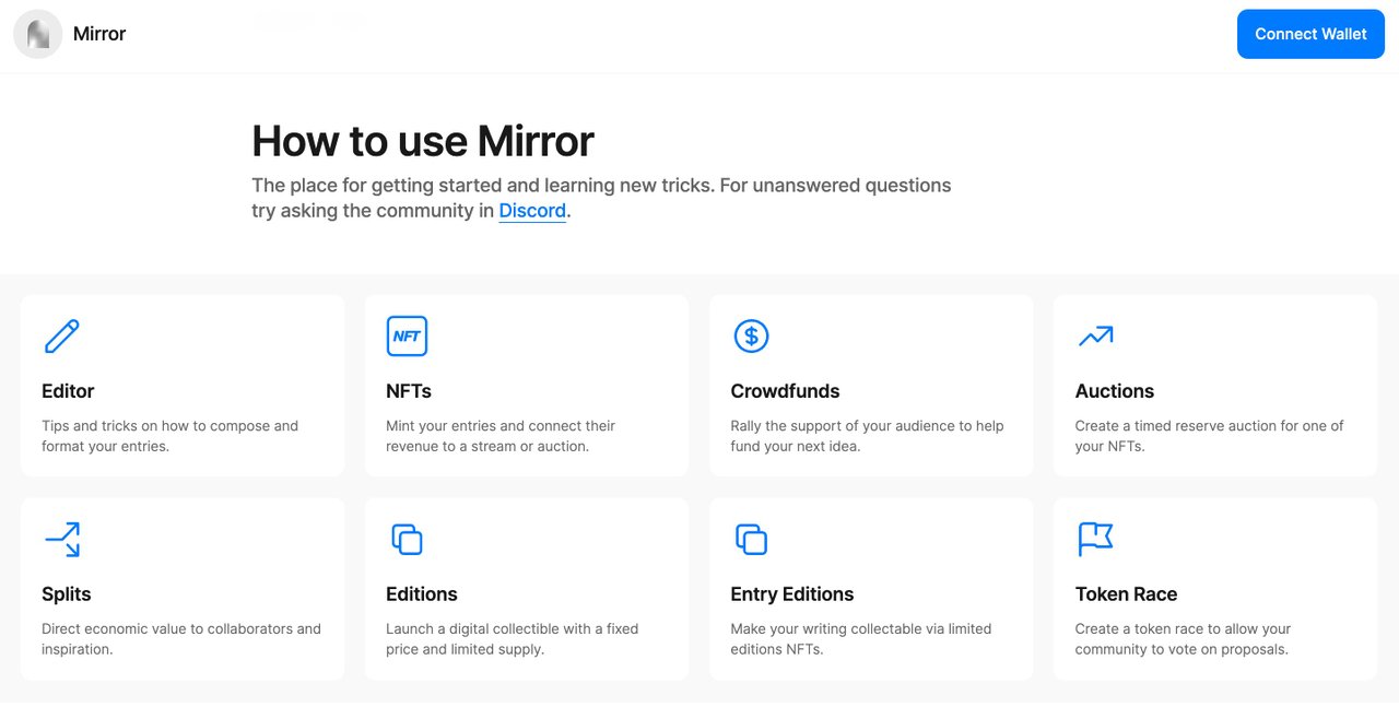 Mirror Web3 Tools - Connect your wallet and start building a web3 ...