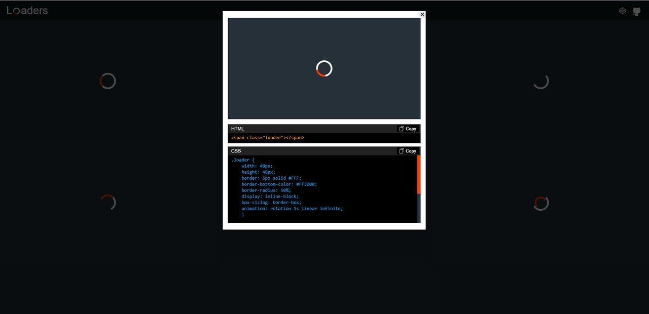 Css Loaders Easy To Use 300 Css Loaders With Source Code Copier Steemhunt