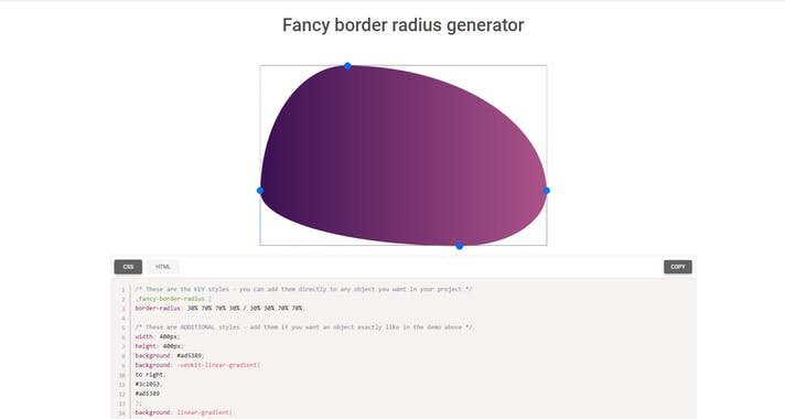 Fancy Border Generator - Generate fancy border radius or use ready-made ...