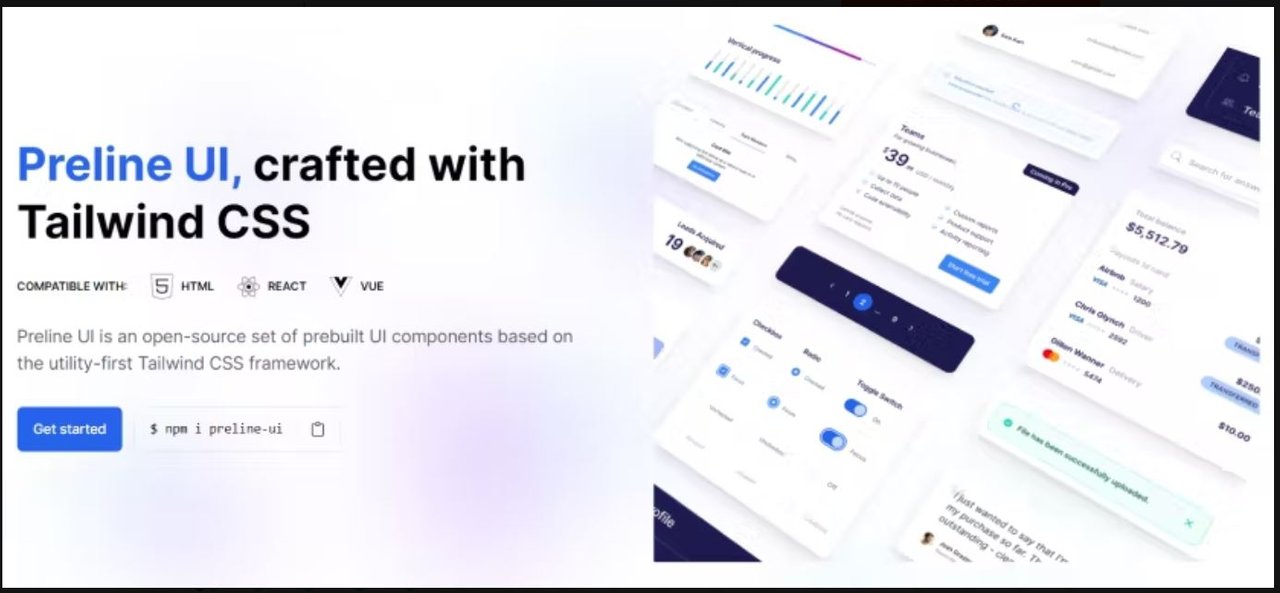 Preline Ui Open Source Tailwind Css Ui Components Steemhunt