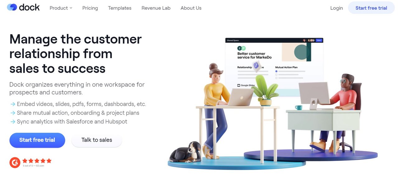 Dock - Collaborative workspace for prospects and customers | Steemhunt
