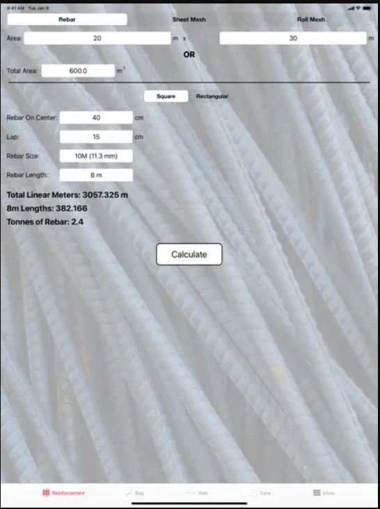 Rebar Calc - concrete calcs made easy | Steemhunt