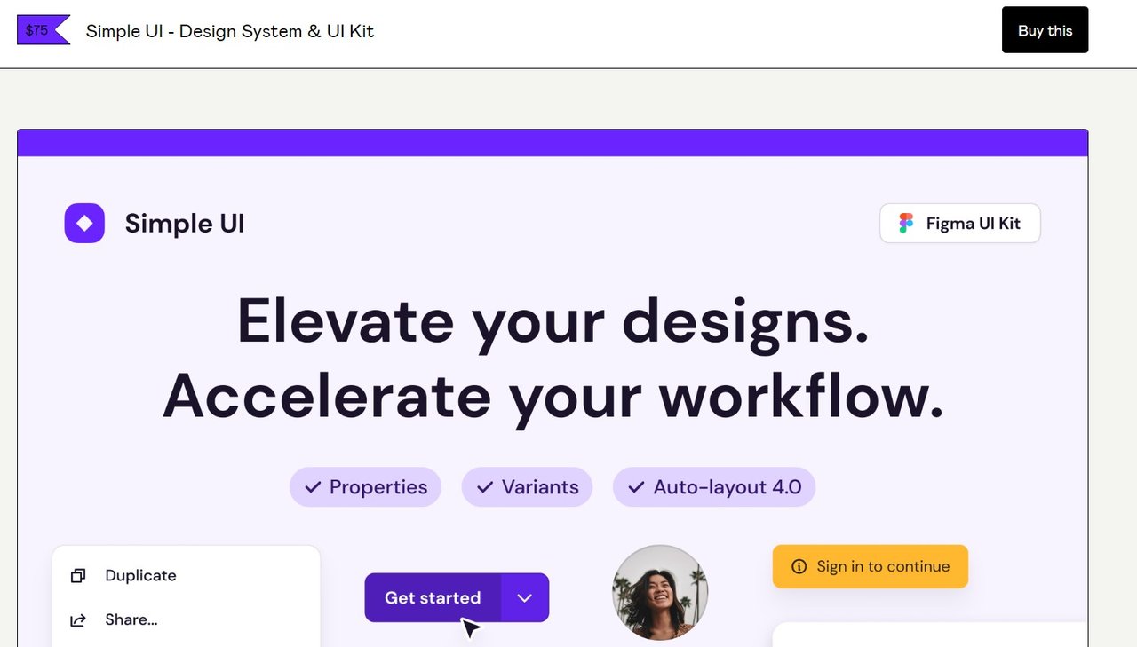 Simple UI Efficient Beautiful Reusable UI Kit For Figma Steemhunt