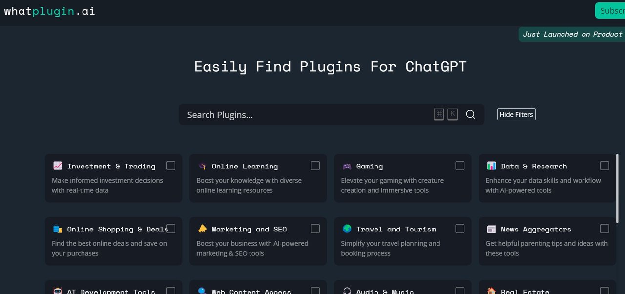 Whatplugin.ai - Easily find plugins for ChatGPT | Steemhunt