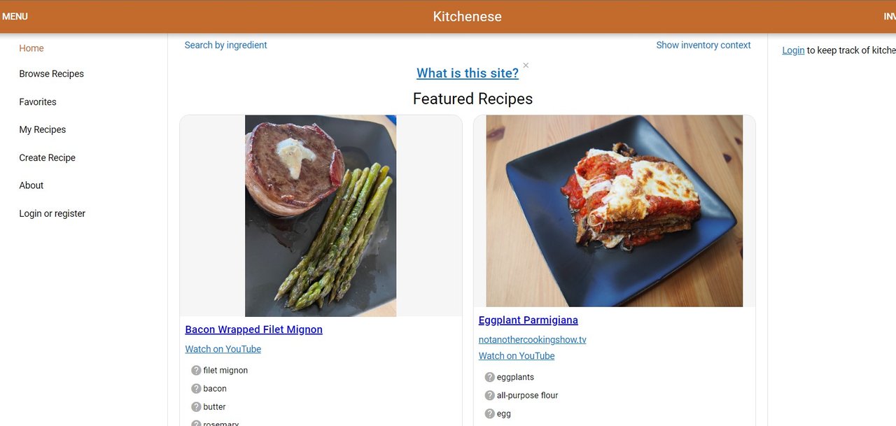 Kitchenese - Recipe discovery through inventory matching | Steemhunt
