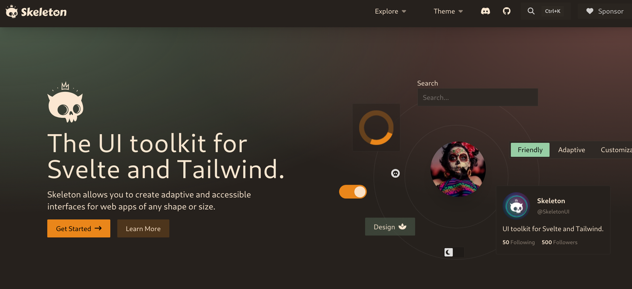 Skeleton - UI Toolkit for Svelte and Tailwind | Steemhunt