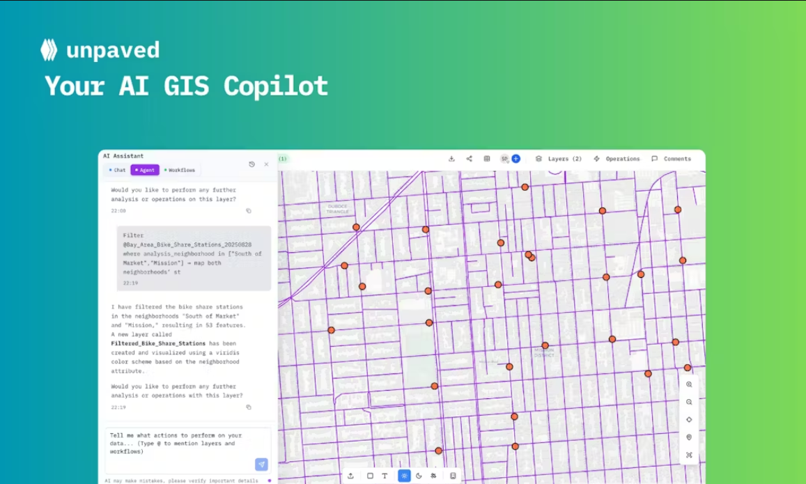 Unpaved - AI Copilot for Building Maps | Steemhunt