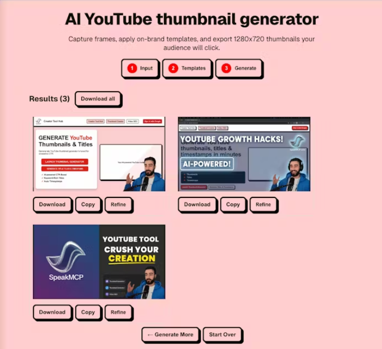 Creator Tool Hub - Generate YouTube thumbnails, titles & timestamps in ...