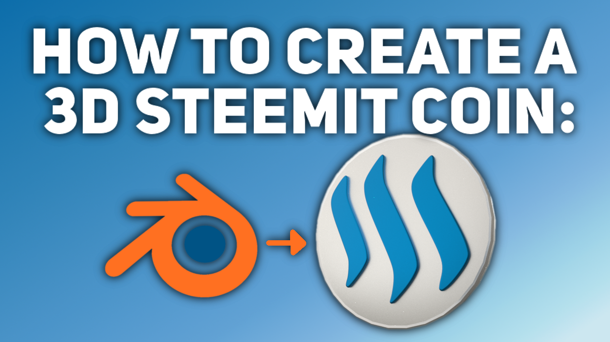 How to create a 3D Steemit Coin in Blender - jbp's Blender Tutorial...