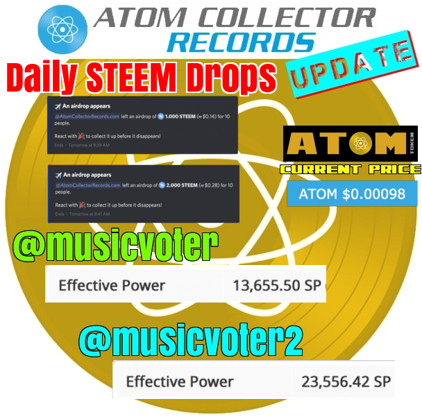 More STEEM For ATOM Hodlers. Token Creators - Would You Like Us To ...