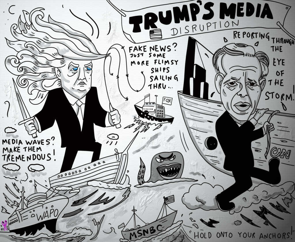 Donald Trump Jake Tapper Cnn Political Cartoon nft