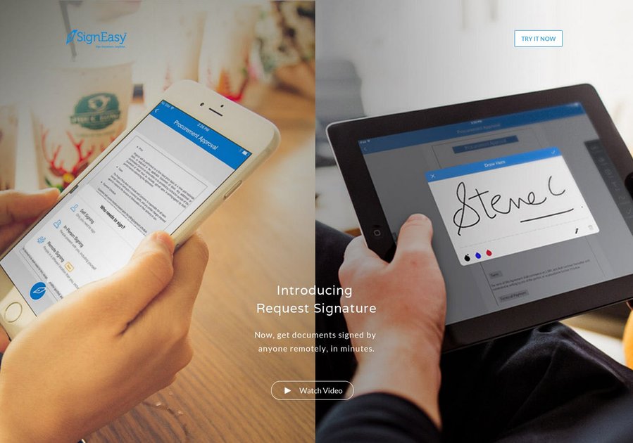 SignEasy - App for remote signing of contracts using blockchain storage ...