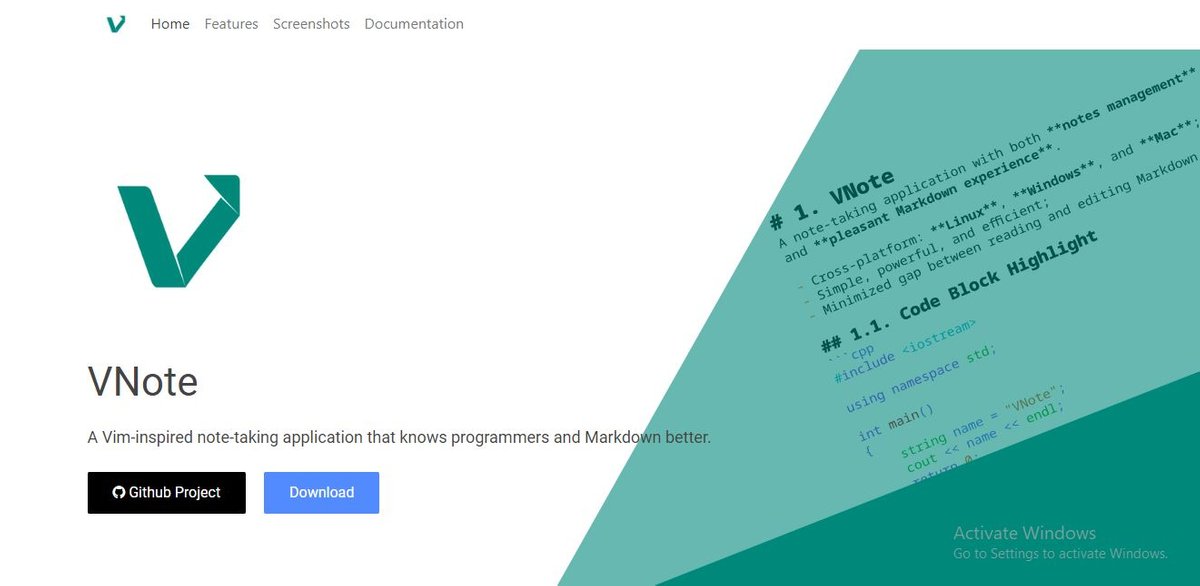 VNote - A Vim-inspired note-taking application that knows programmer | Steemhunt
