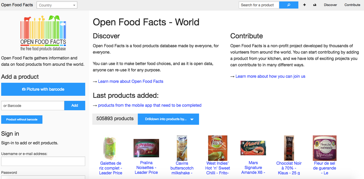 Open Food Facts - Information and data on food products from around the ...
