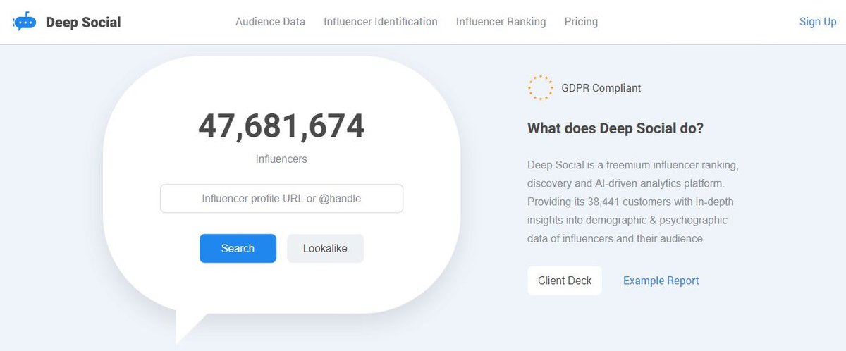 Deep Social - Deep Social is a influencer ranking and discovery analytics | Steemhunt