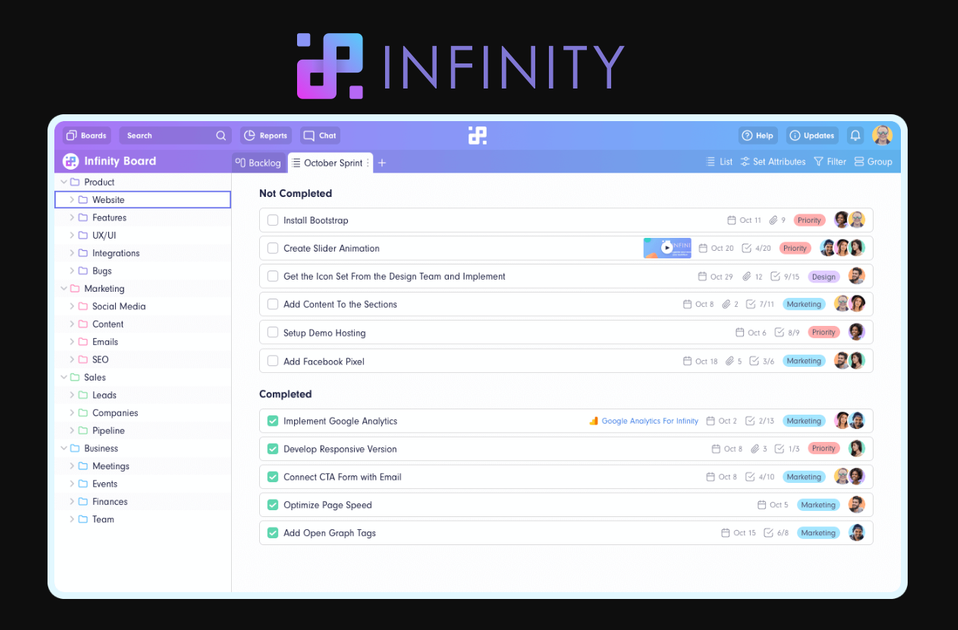 INFINITY - Coordinate yout Workflow from a single Point | Steemhunt