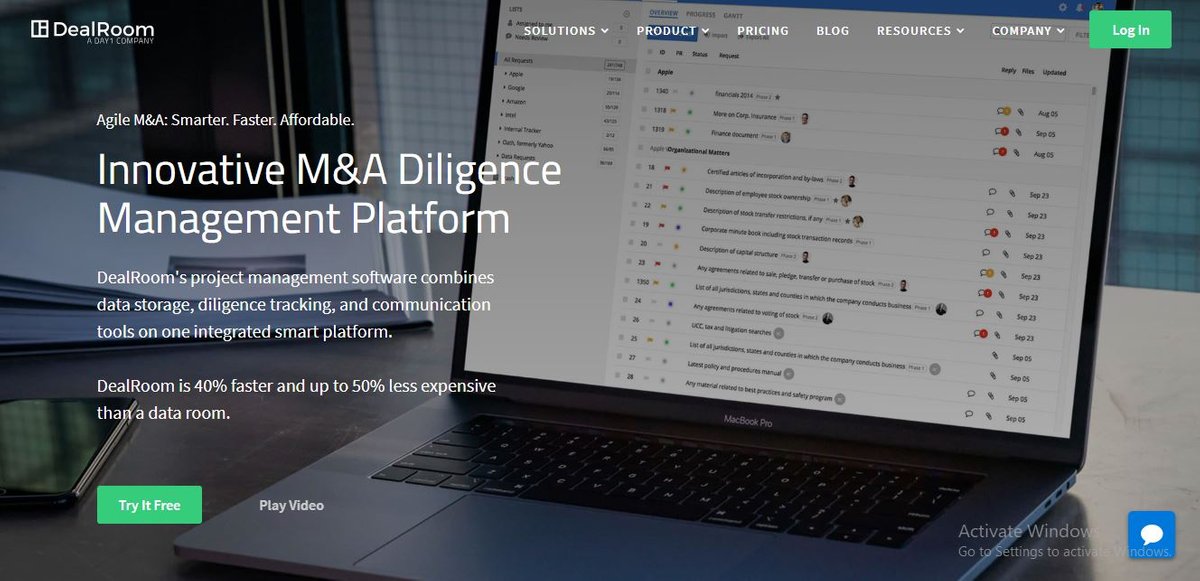 DealRoom - Agile MA Project Management Software | Steemhunt
