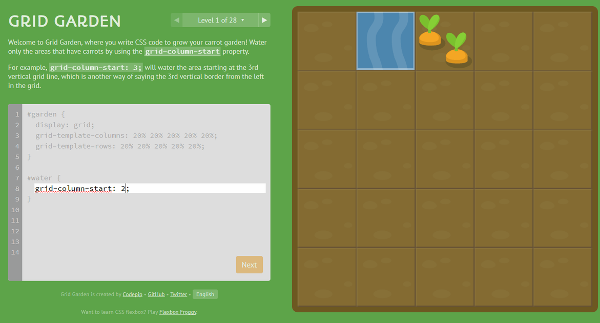 CSS Grid Garden - Learning the grid module of CSS3 in a playful way ...
