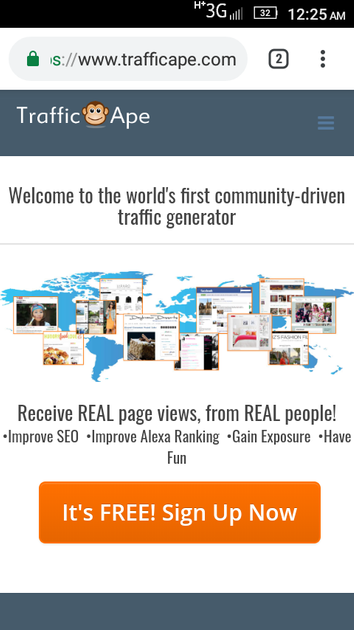 Trafficape - Web Traffic Gener - World's first community-driven traffic ...