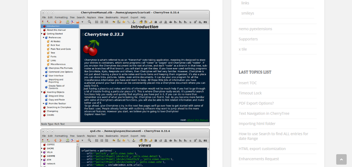Cherrytree - An open source alternative to OneNote, note taking app | Steemhunt
