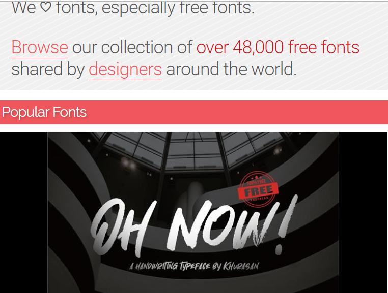Font Space - Free 48,000 fonts for designers | Steemhunt