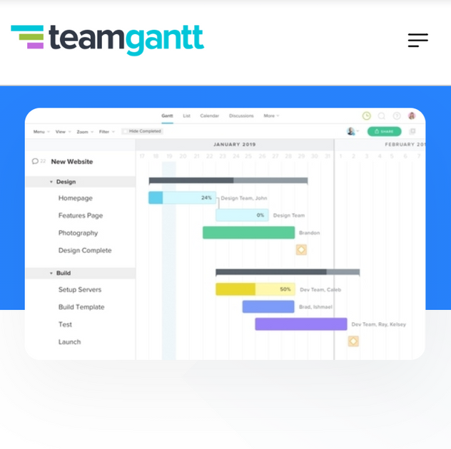 TeamGantt - Intuitive and Beautiful Project Planning | Steemhunt