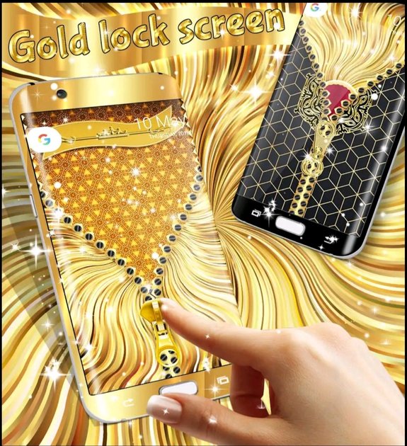 Gold Lock Screen - Make your phone look beautiful and gold with this ...