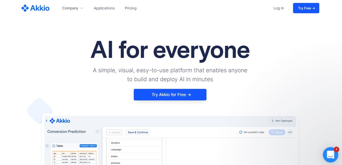 Akkio - Simple, easy-to-use platform that enables to build AI | Steemhunt