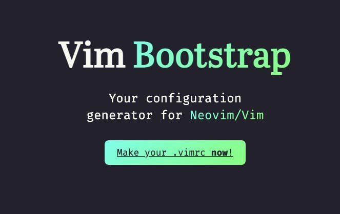 Vim Bootstrap Your Configuration Generator For Neovimvim Steemhunt