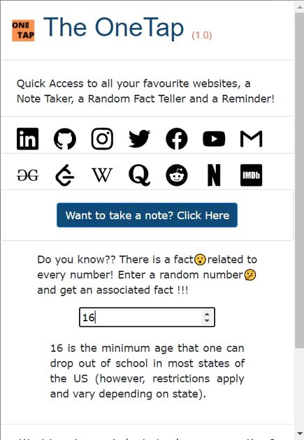 The One Tap - An extension build to save the time of its user | Steemhunt