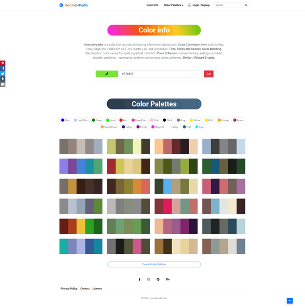 Hexcolorpedia - Color info and color palettes | Steemhunt