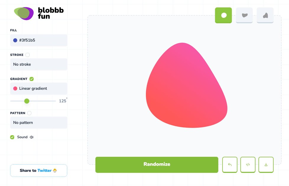Blobbb Fun - Create fluffy blobby SVG shapes | Steemhunt