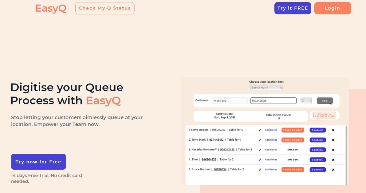 EasyQ - Simple queue system for businesses | Steemhunt