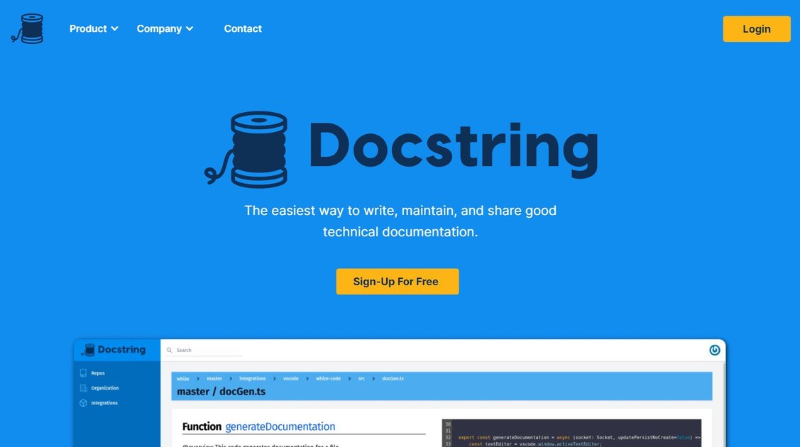 Docstring A Simple Way To Write Maintain And Share Documentation