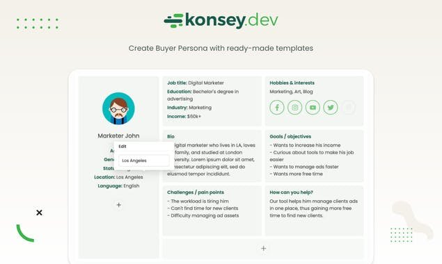 Buyer Persona Generator By Kon - Brings you face to face with your ...