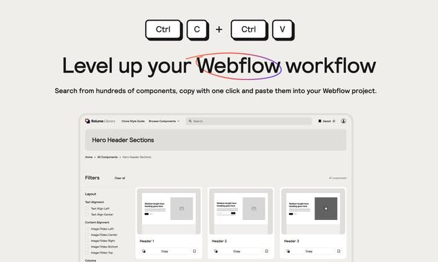 Relume Library - The world's largest Webflow component library | Steemhunt