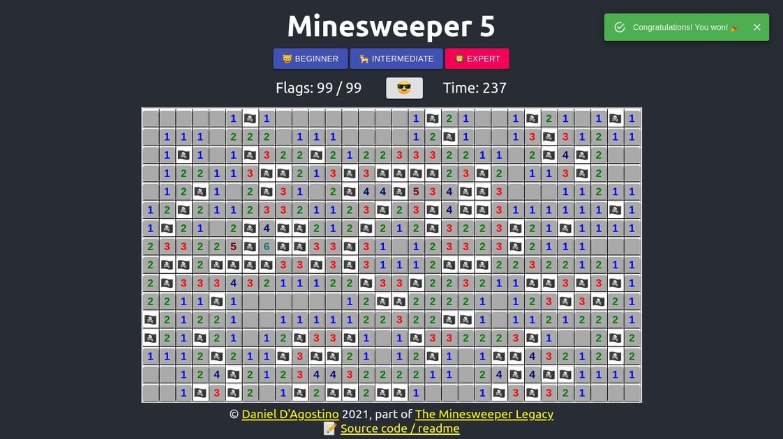 Minesweeper 5 - A Minesweeper clone built with React | Steemhunt