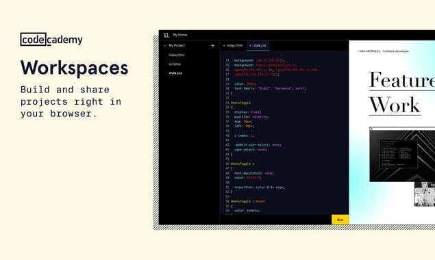 Codecademy Workspaces - Build and share projects right in your browser ...