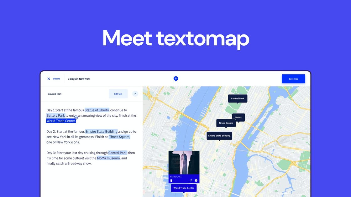 Textomap - Generate interactive maps from any text in seconds | Steemhunt